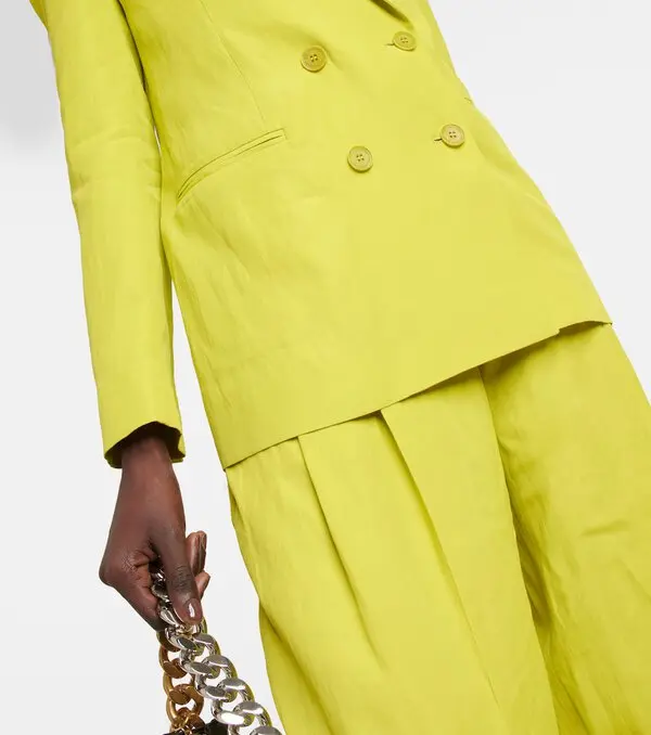 Stella McCartney Double-breasted Linen-blend Blazer