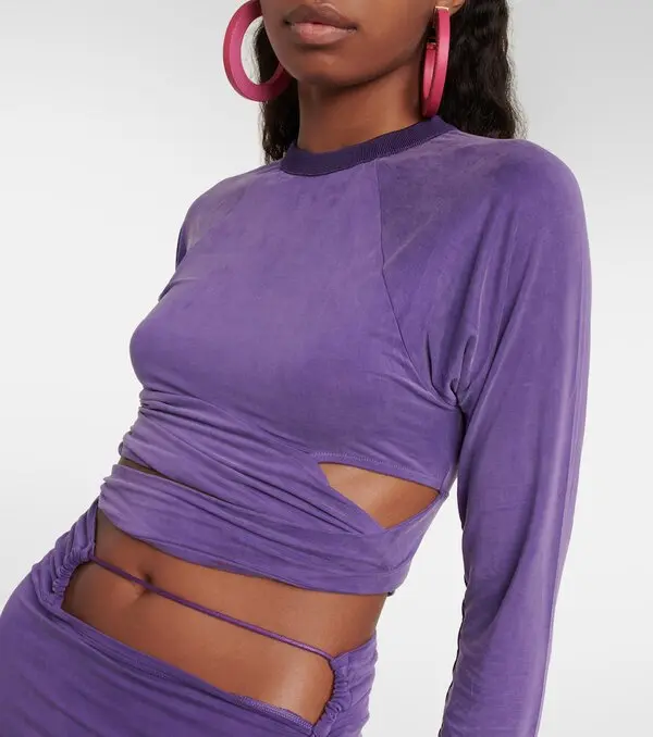 Jacquemus Le T-shirt Espelho Cutout Crop Top