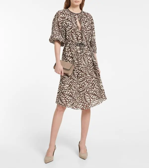 Brunello Cucinelli Cotton-blend Mini Dress
