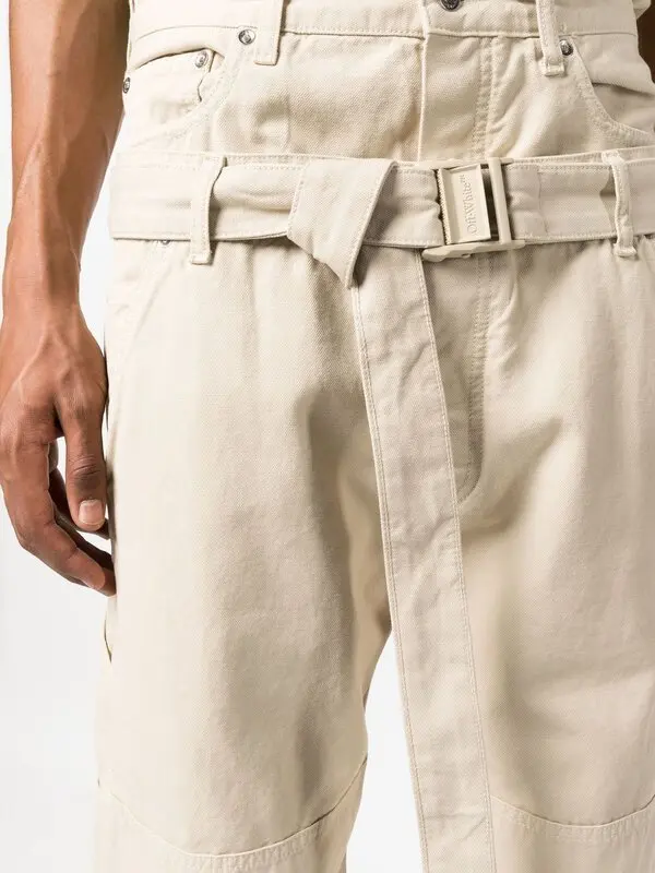 Off-White Belted Wide-leg Trousers