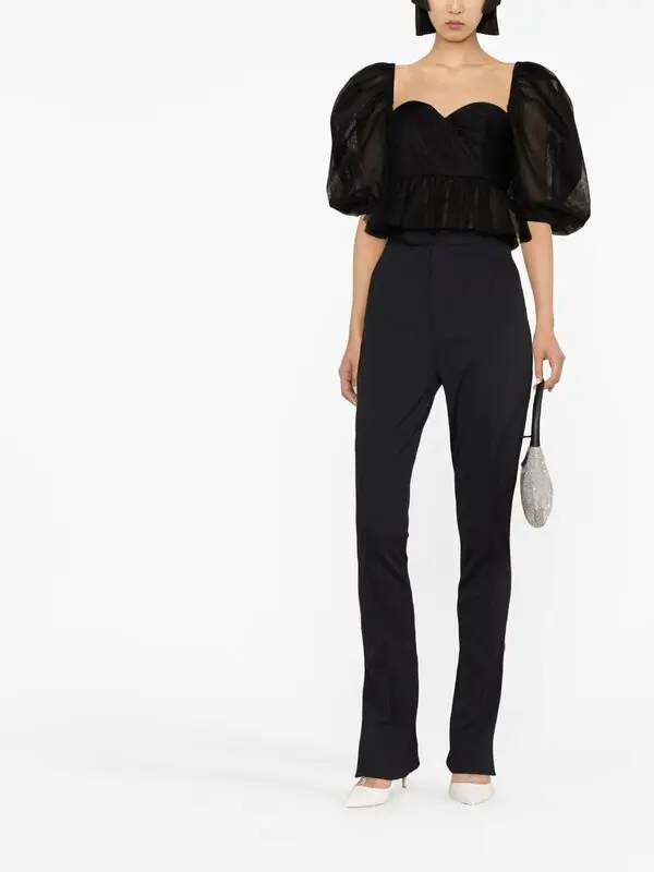 ANOUKI High-waisted Slit-detail Trousers