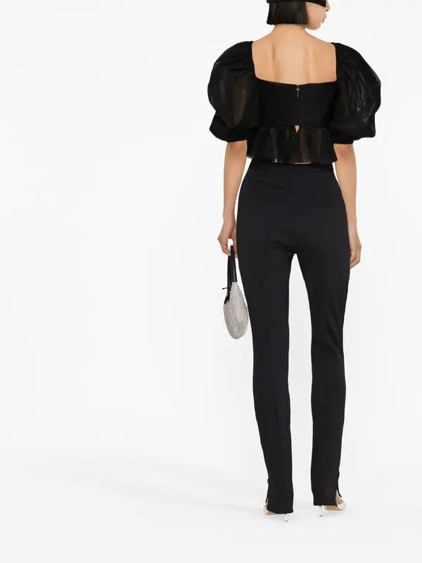 ANOUKI High-waisted Slit-detail Trousers