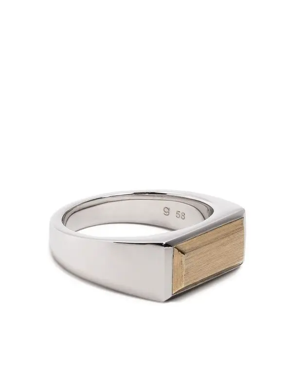 Tom Wood Peaky Rectangle Band Ring - Silver