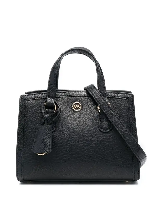 Michael Kors Logo-plaque Leather Tote Bag - Black