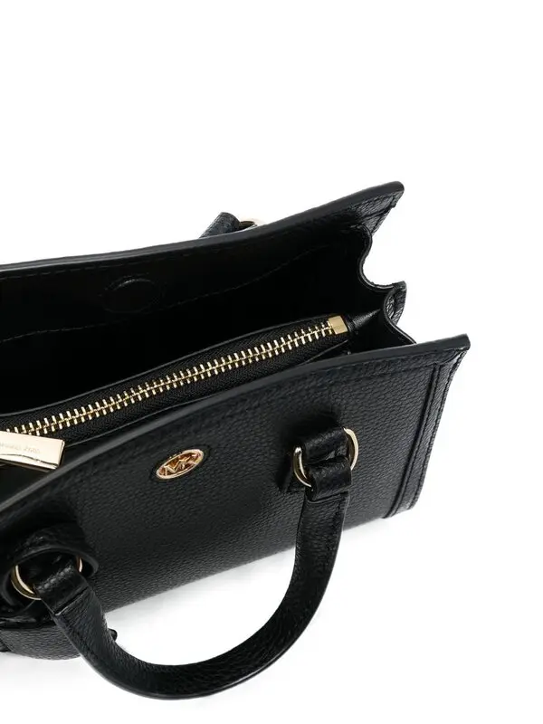 Michael Kors Logo-plaque Leather Tote Bag - Black