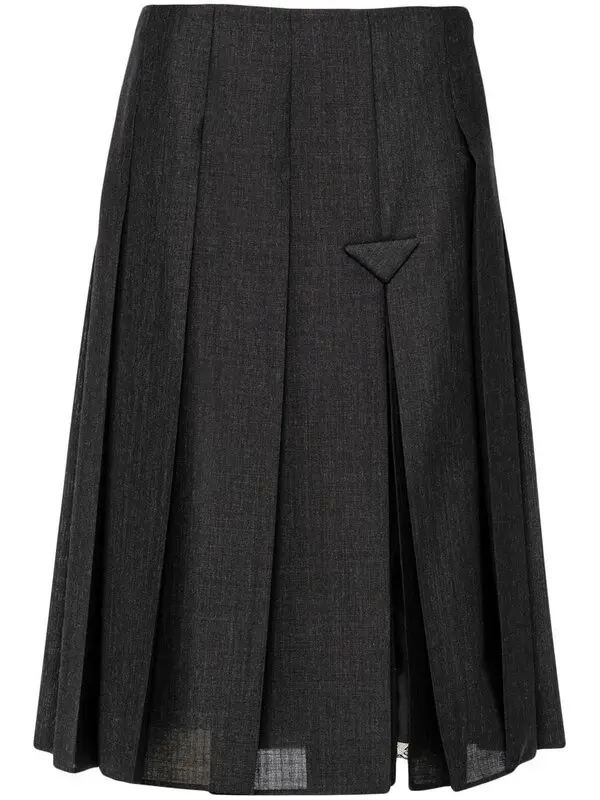 PRADA Mohair Pleated Skirt 38 【公式通販】