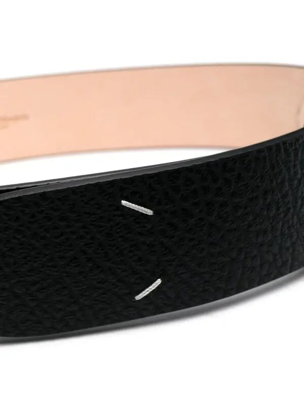 MAISON MARGIELA Grained Leather Four-stitch Belt