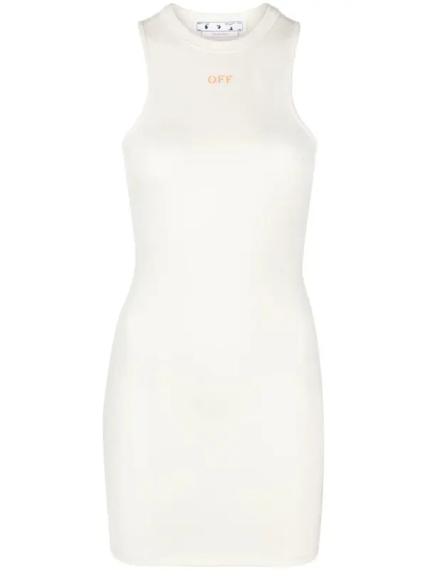 Off-White Logo-print Minidress - White