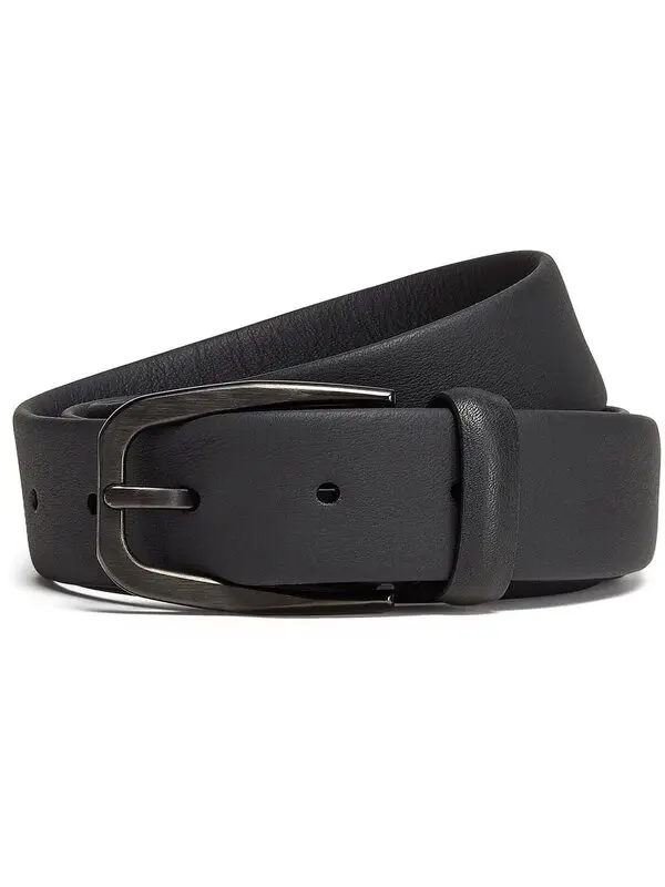 Zegna Leather Belt - Black
