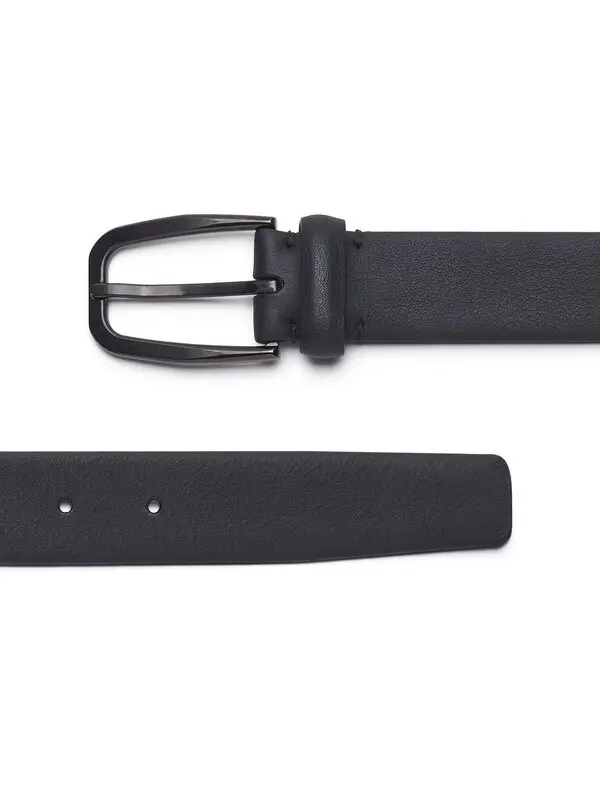 Zegna Leather Belt - Black