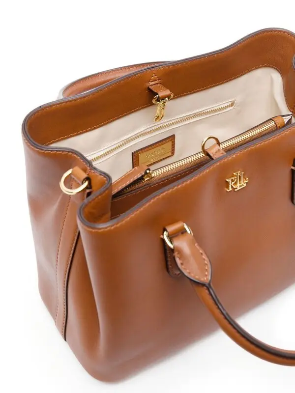 Ralph Lauren Marcy 26 Leather Tote Bag - Brown