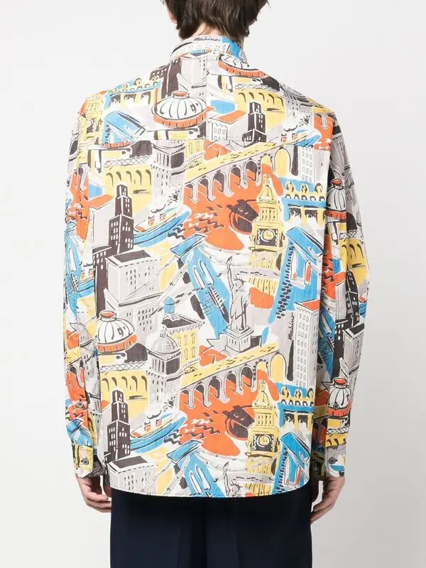 Moschino Graphic-print Long-sleeve Shirt
