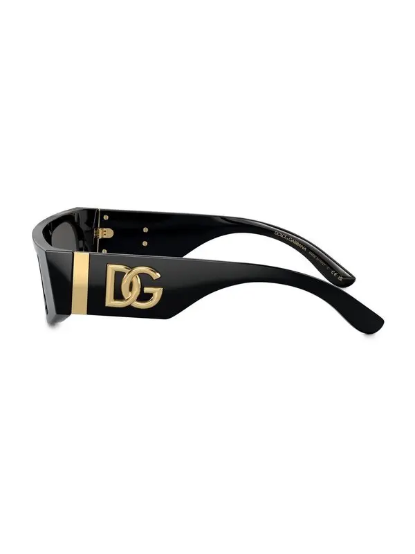 Dolce & Gabbana Logo-plaque Rectangular Sunglasses