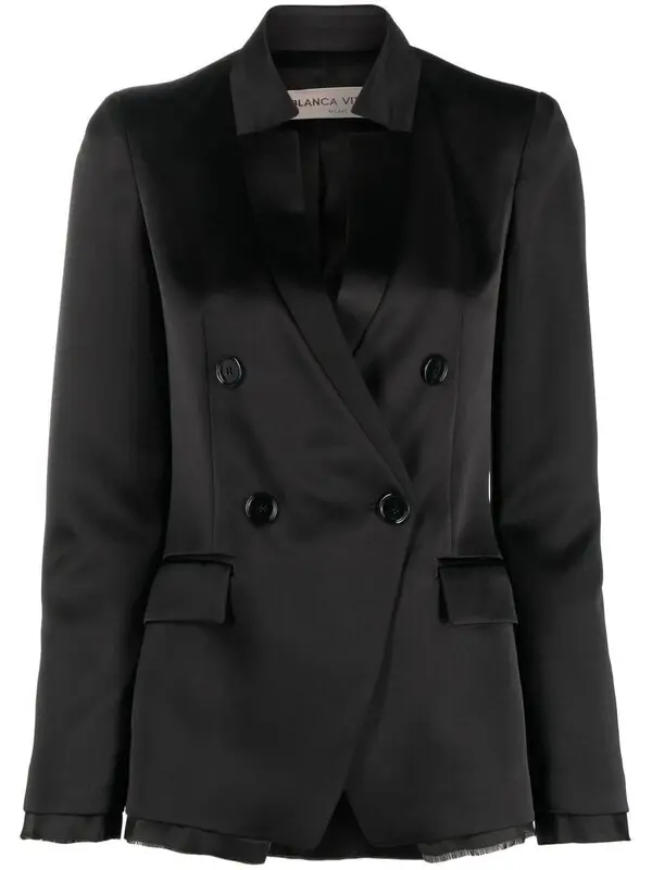 BLANCA VITA Double-breasted Blazer - Black