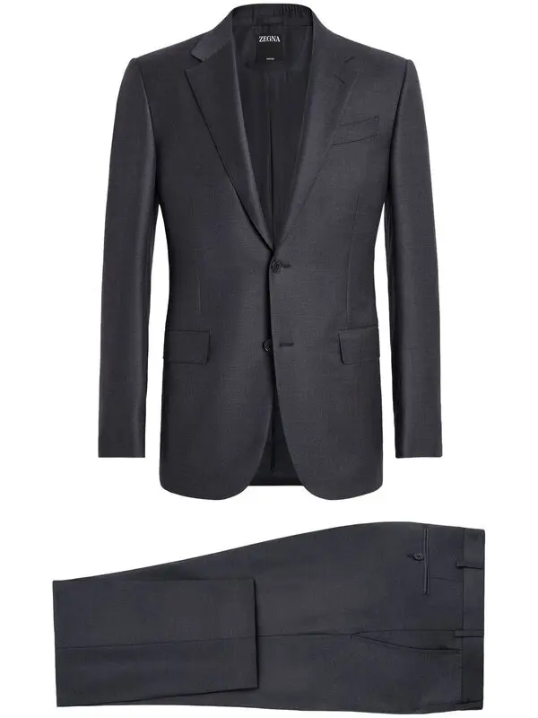 Zegna Trofeo Single-breasted Wool Suit - Grey