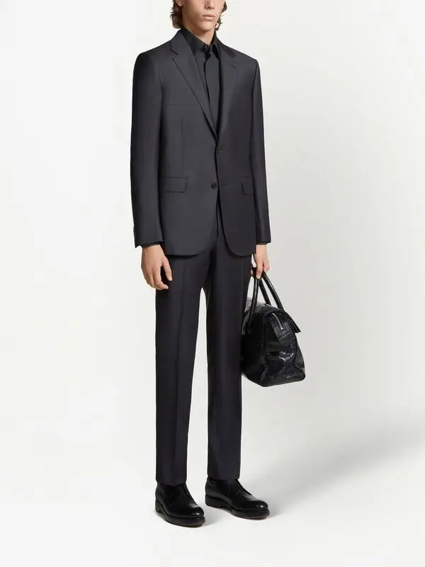 Zegna Trofeo Single-breasted Wool Suit - Grey