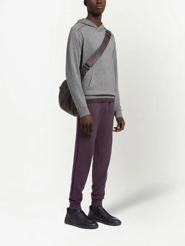 Zegna Mélange-effect Wool Hoodie