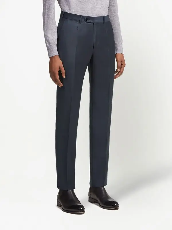 Zegna Trofeo Single-breasted Wool Suit - Blue
