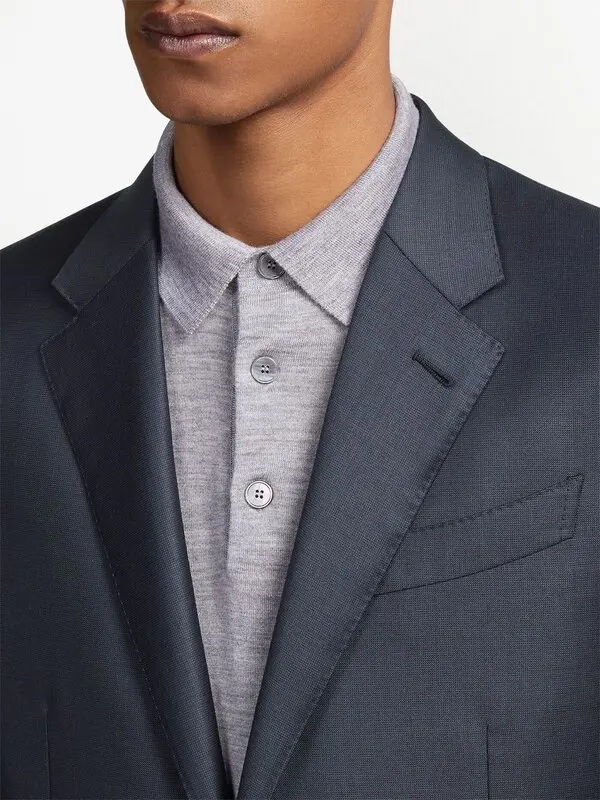 Zegna Trofeo Single-breasted Wool Suit - Blue