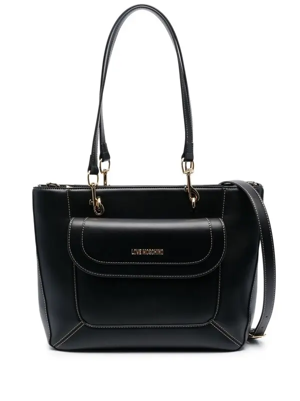 Moschino Leather Top-handle Tote Bag