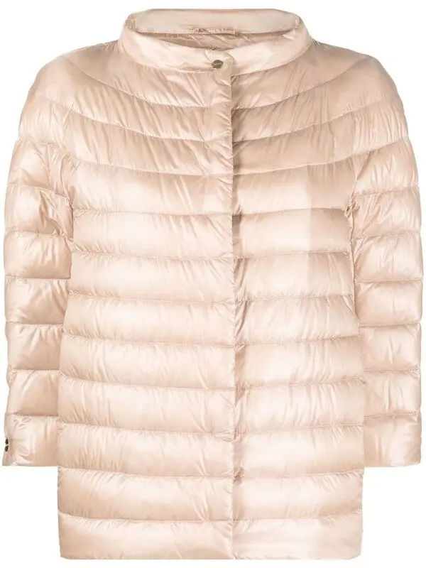 Herno Mock-neck Quilted Puffer Jacket - Pink