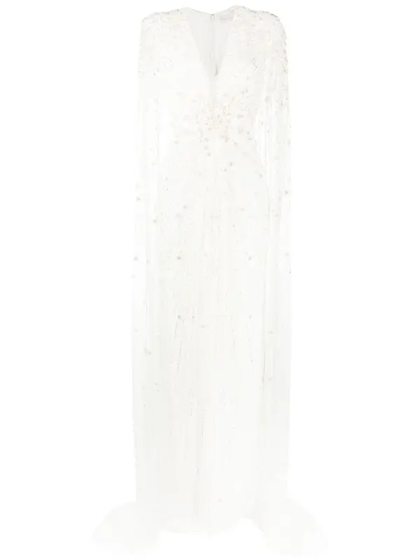 Jenny Packham Sweet Wonder Sequined Gown - White