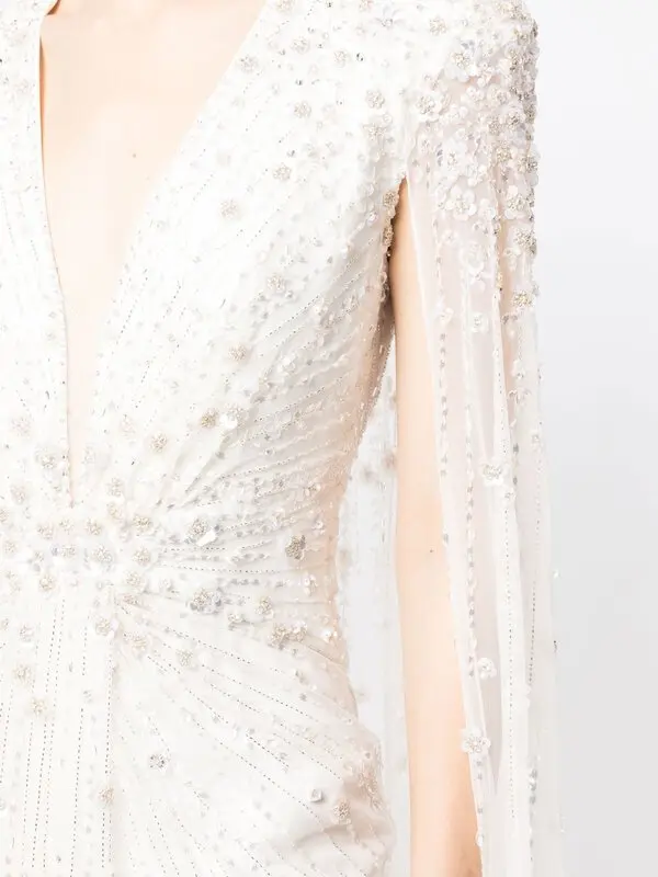 Jenny Packham Sweet Wonder Sequined Gown - White
