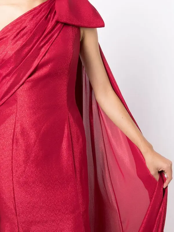open lace back dress Mac Duggal one shoulder dress style 26422