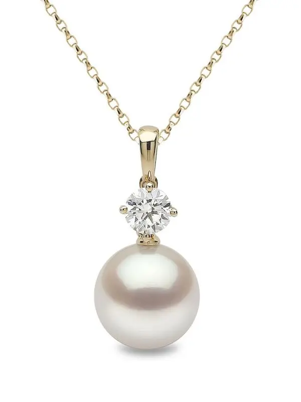 Yoko London 18kt Yellow Pearl And Diamond Necklace - Gold