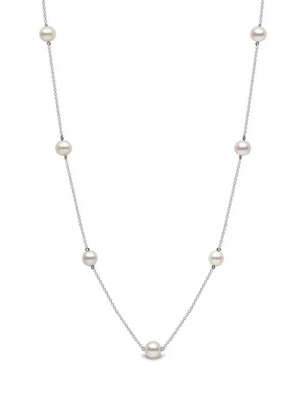 Yoko London 18kt White Gold Pearl Necklace - Silver