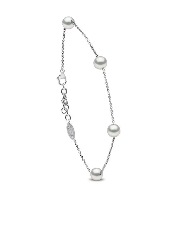Yoko London 18kt White Gold Pearl Bracelet - Silver
