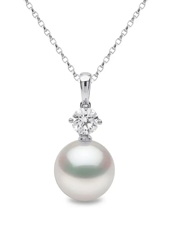 Yoko London 18kt White Gold South Sea Pearl And Diamond Necklace - Silver
