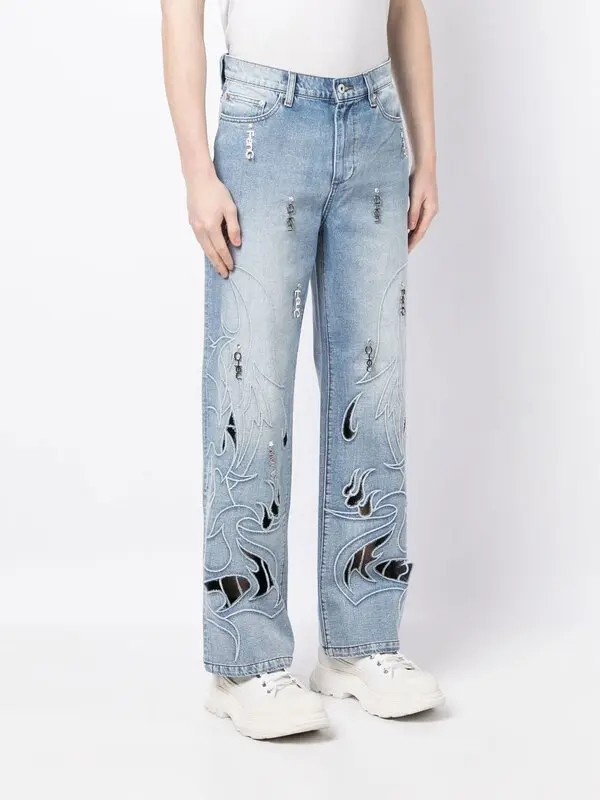 FENG CHEN WANG Phoenix Cut-out Jeans