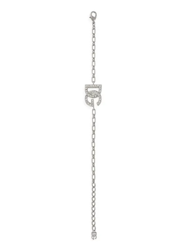 Dolce & Gabbana Dg Logo Chain-link Bracelet - Silver