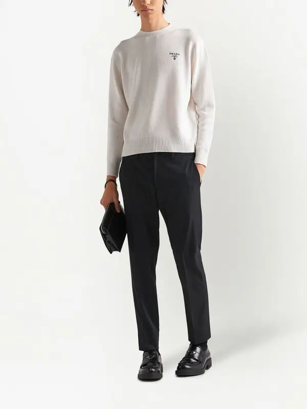 Prada Cropped Tailored Trousers - Black