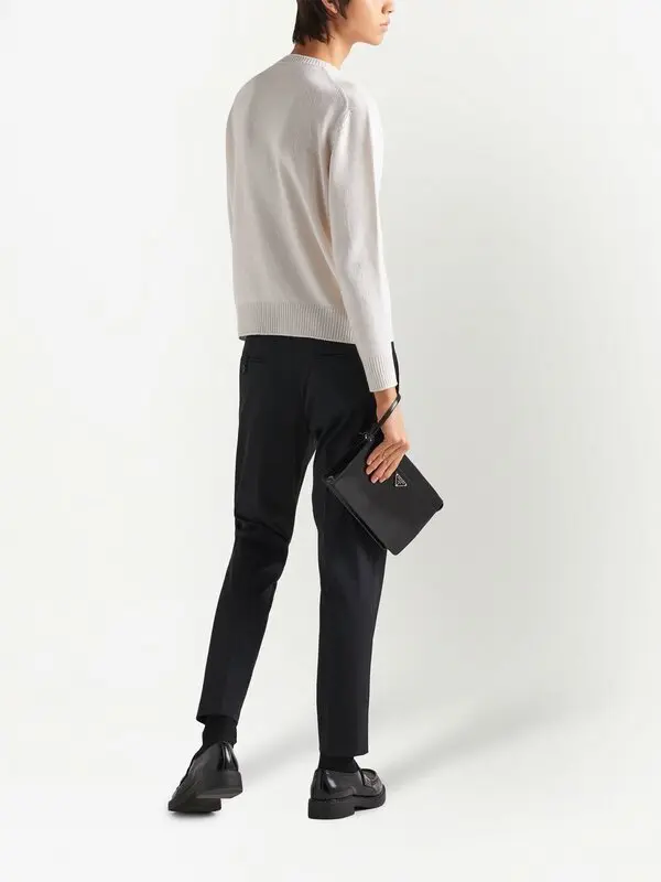 Prada Cropped Tailored Trousers - Black