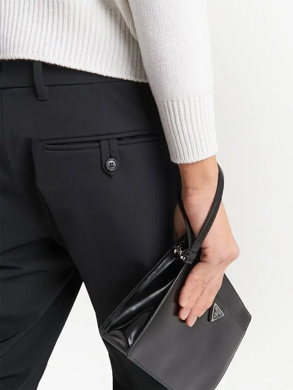 Prada Cropped Tailored Trousers - Black