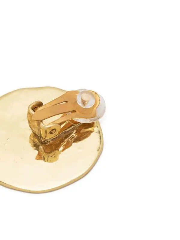 PATOU Logo-engraved Coin Clip-on Earrings