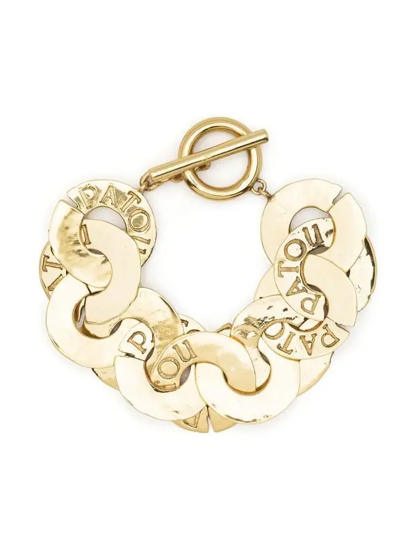 Patou Logo-engraved Coin Bracelet - Gold