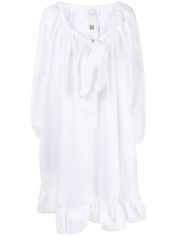 PATOU Tie-neck Peplum Dress