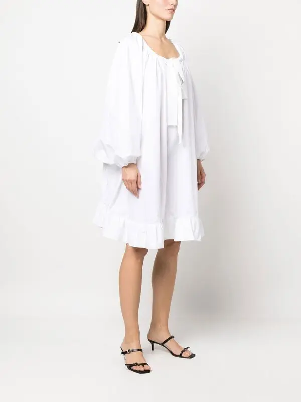 PATOU Tie-neck Peplum Dress