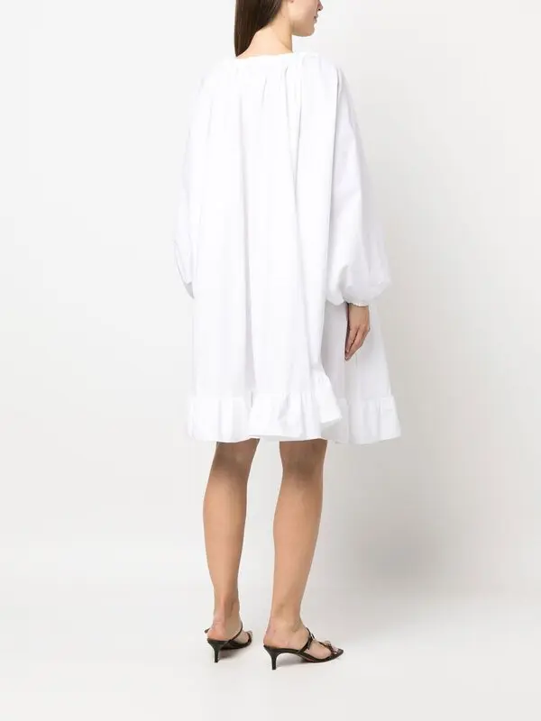 PATOU Tie-neck Peplum Dress