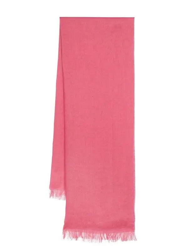 Fabiana Filippi Frayed Linen-silk Scarf - Pink