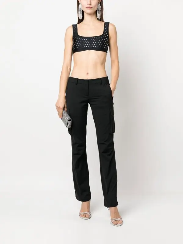Andamane Crystal-embellished Sports Bra - Black