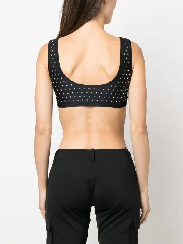 Andamane Crystal-embellished Sports Bra - Black