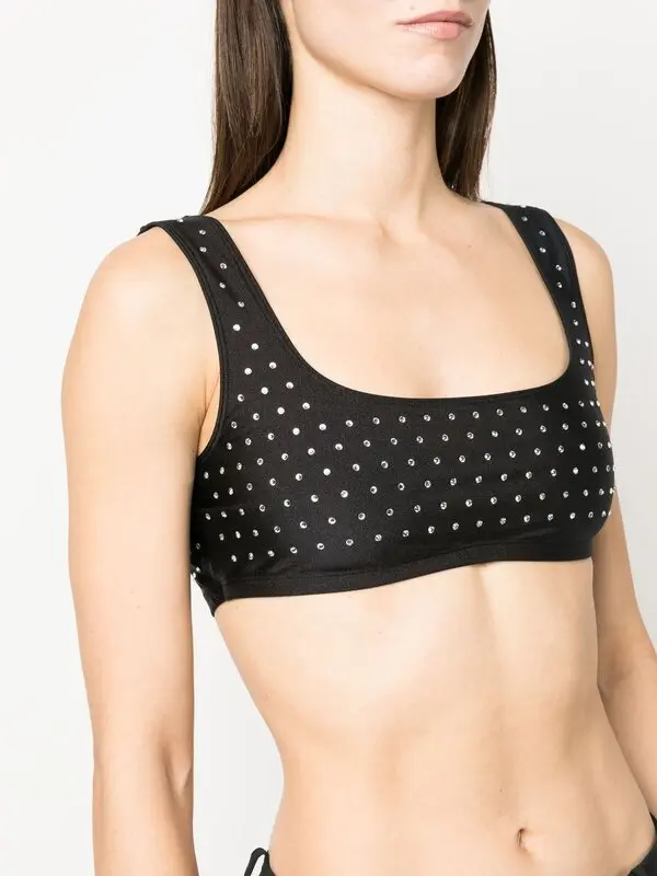 Andamane Crystal-embellished Sports Bra - Black