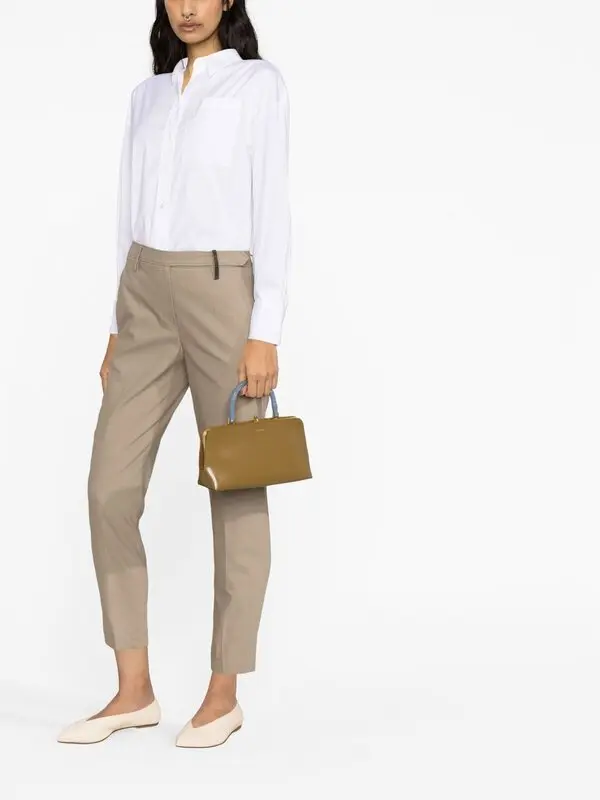 Brunello Cucinelli Cropped Slim-cut Trousers