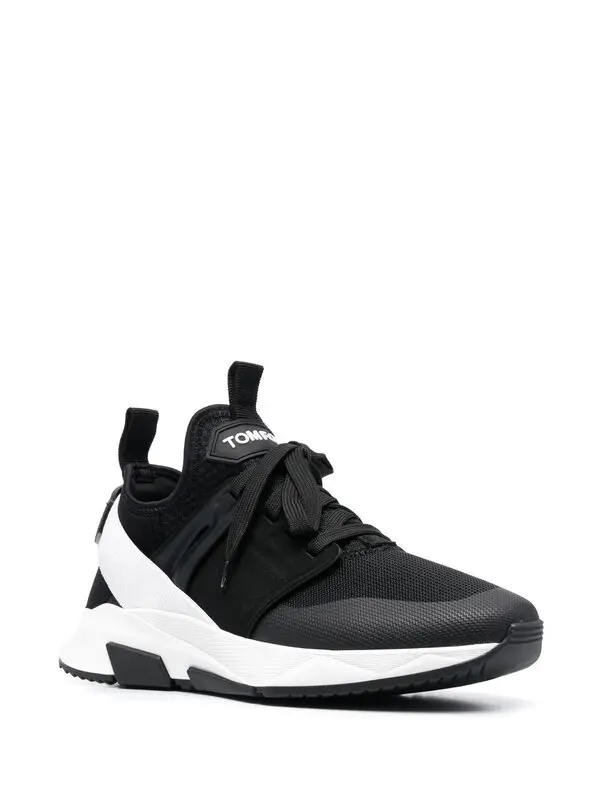 TOM FORD Jago Panelled Logo-patch Sneakers - Black