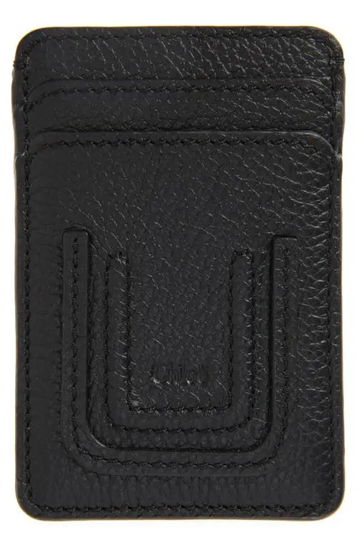 Chloé Marcie Leather Card Holder - 001 Black
