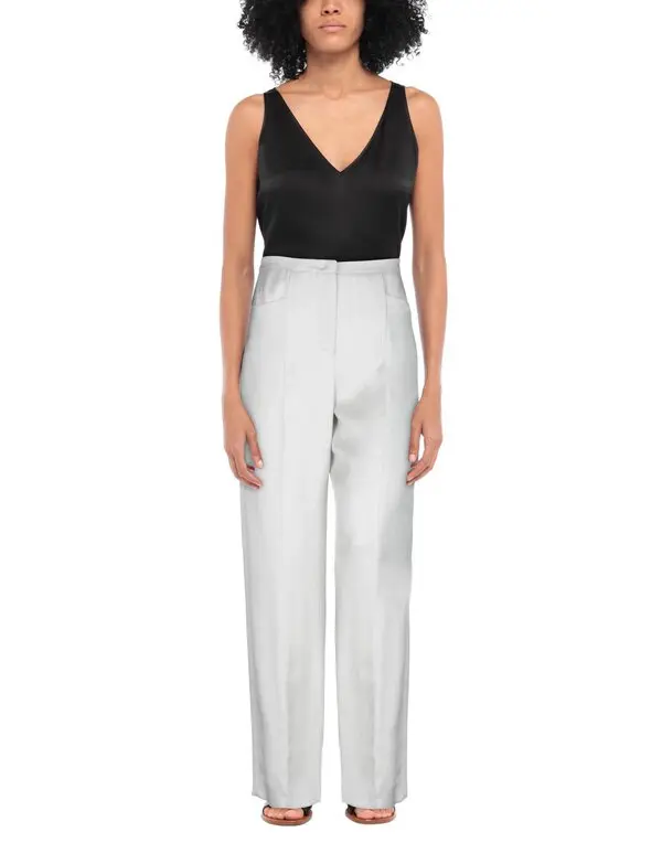 Emporio Armani Light Viscose And Virgin Wool Pants - Grey